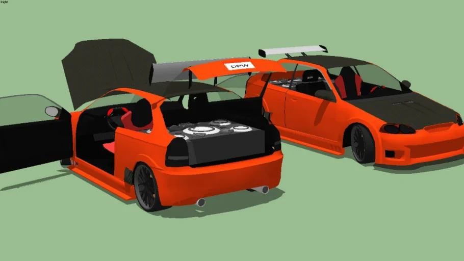 Honda Civic Tuned | 3D Warehouse