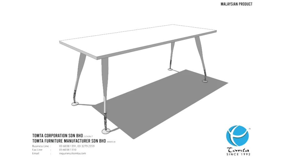 Office Table - Torch Leg | 3D Warehouse