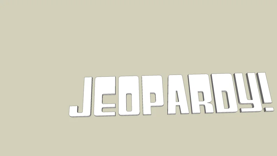 Jeopardy! Logo | 3D Warehouse
