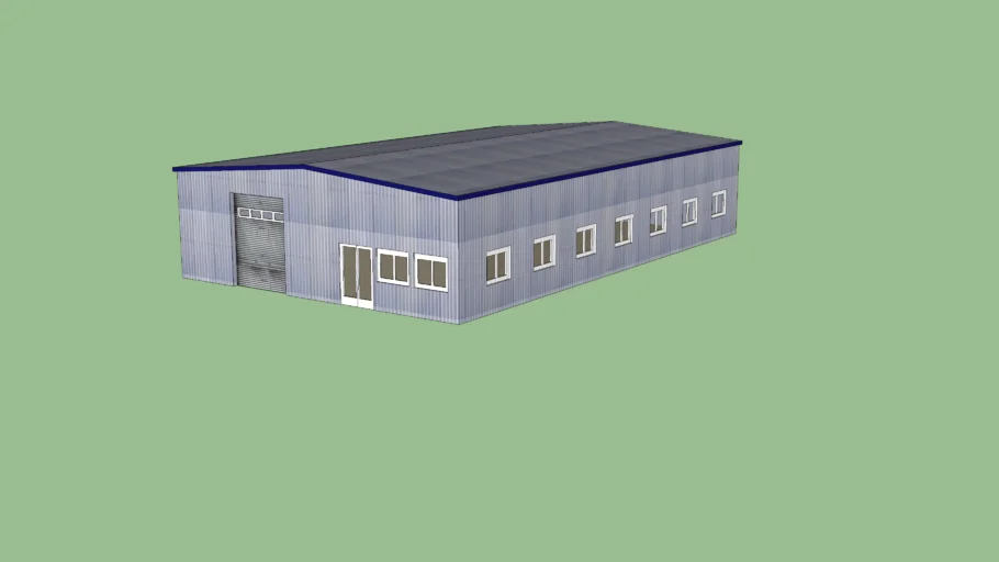 Industrial Warehouse 80x50 ft. | 3D Warehouse