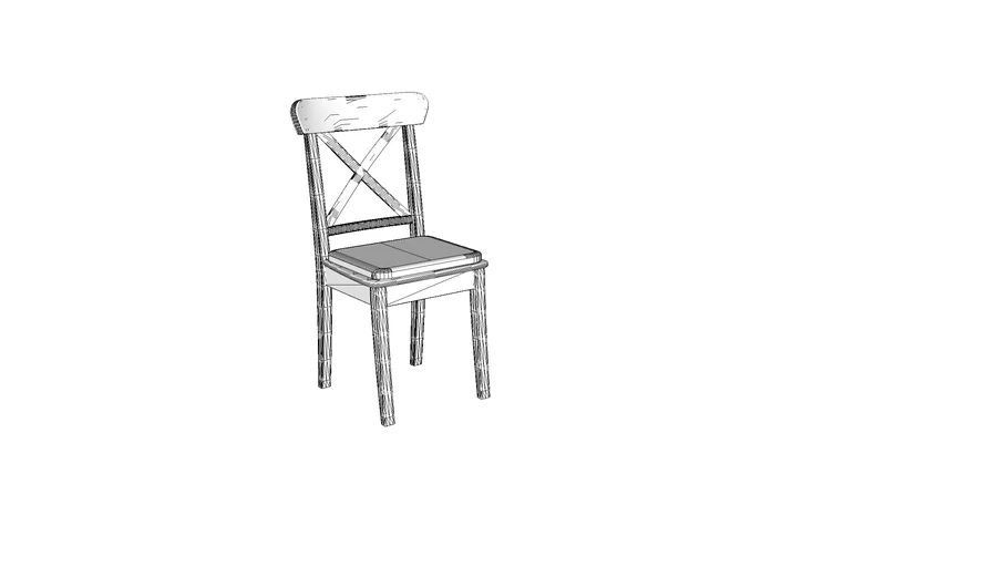White Crossback Chair | 3D Warehouse