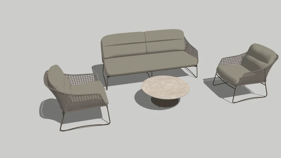 Moretti lounge set with Boaz table - 4 Seasons Outdoor | 3D Warehouse