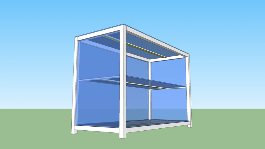 Glass Display Case 36' with LED light | 3D Warehouse