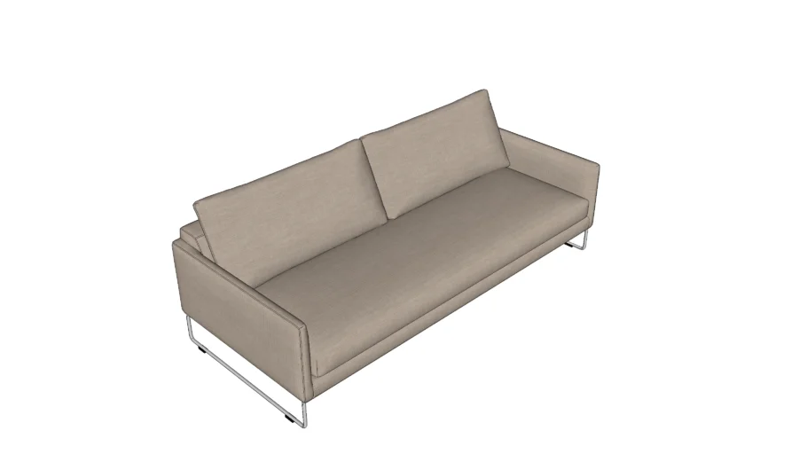 Adea Band Sofa C215 with traditional leg | 3D Warehouse
