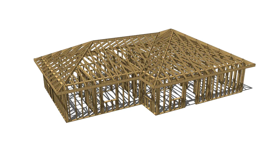 DMDesigns Sample Framed House - (www.Remodel3D.com) | 3D Warehouse