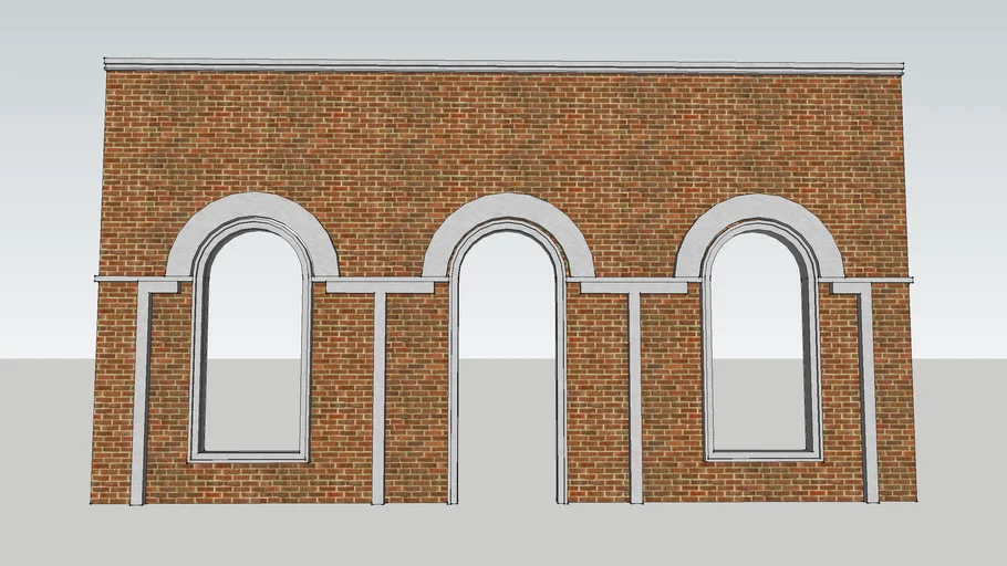 Model Railroad Structure - Union Station End Wall - Unscaled | 3D Warehouse