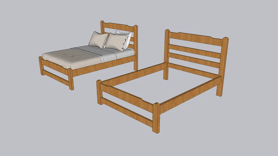 Cama rústica | 3D Warehouse