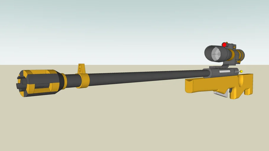 TKIV 2000 sniper rifle with buffer,bolt action | 3D Warehouse
