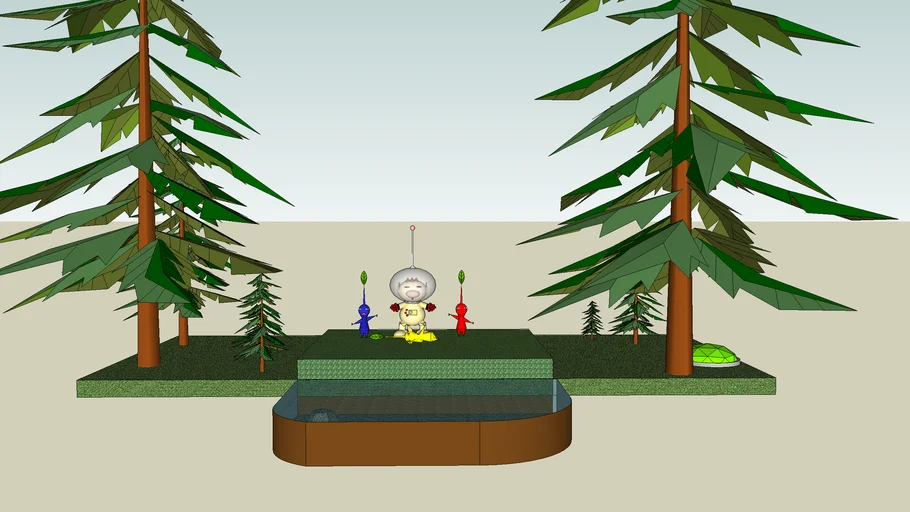 Olimar and Pikmin (in a Forested setting.) | 3D Warehouse