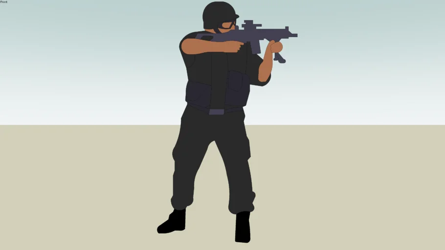 2D SWAT Member Three | 3D Warehouse
