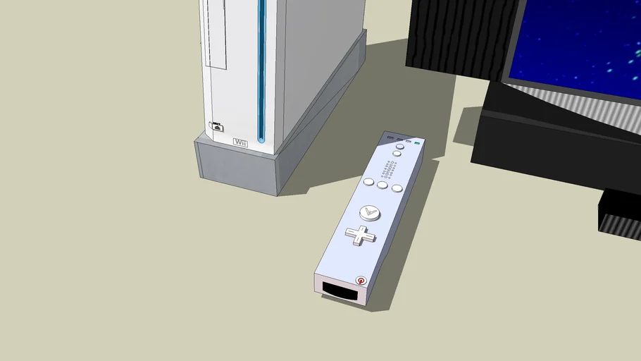 Nintendo Wii console and Wii mote controller | 3D Warehouse