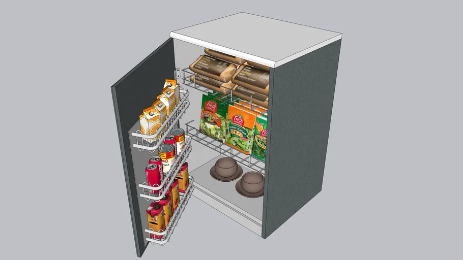 Integrated kitchen storage | 3D Warehouse