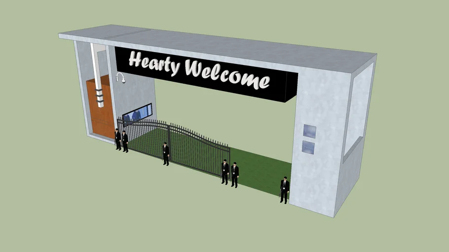 modern gate | 3D Warehouse