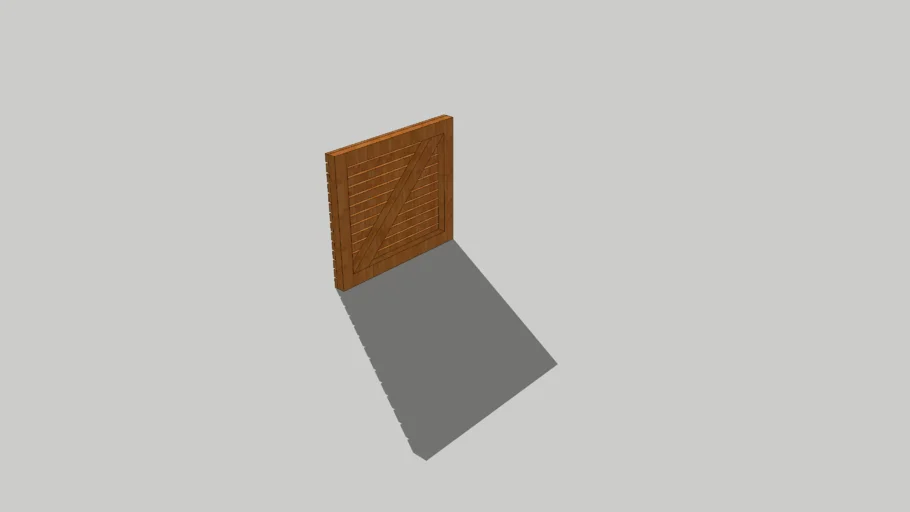 Slatted Cedar garden gate | 3D Warehouse