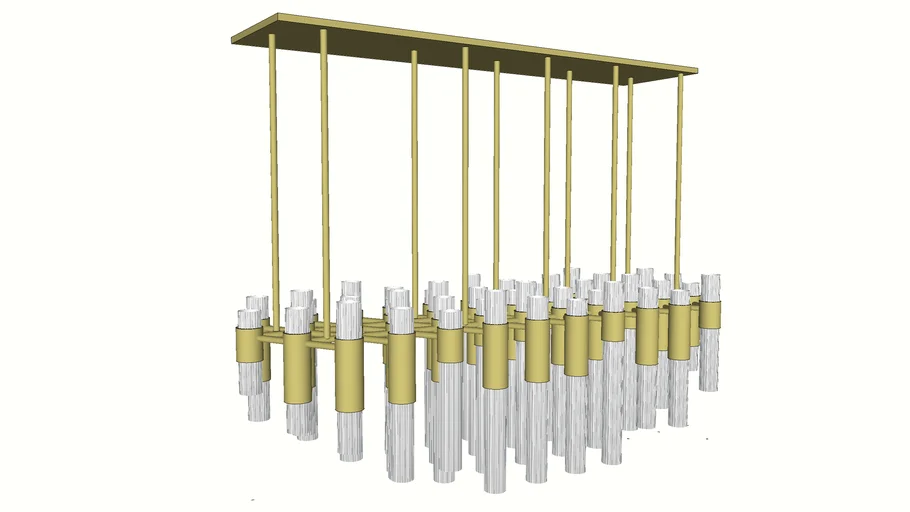 WATERFALL RECTANGULAR SUSPENSION -Luxxu | 3D Warehouse