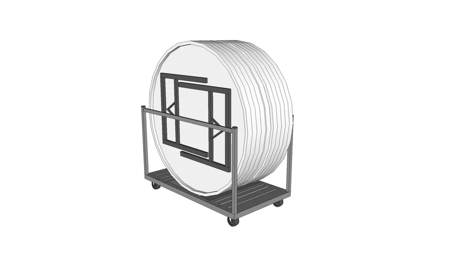 Folded Table Cart | 3D Warehouse
