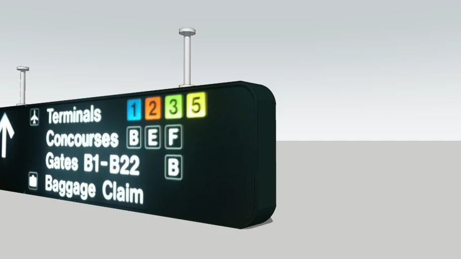 Airport Sign 1 | 3D Warehouse