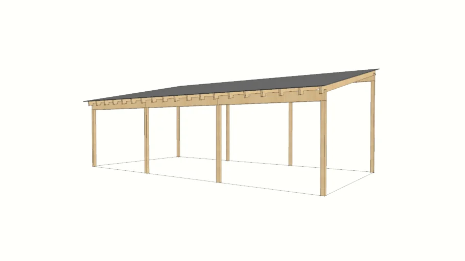 wooden canopy 01 | 3D Warehouse