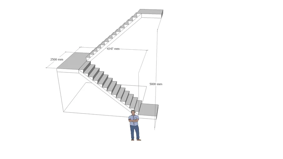 Staircase - Dog Legs Type | 3D Warehouse
