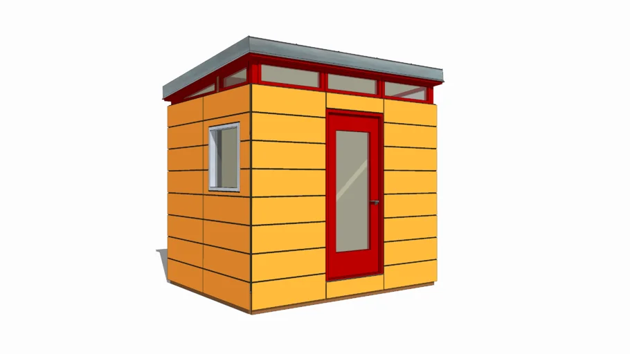 Modern Shed 8x10 Model | 3D Warehouse