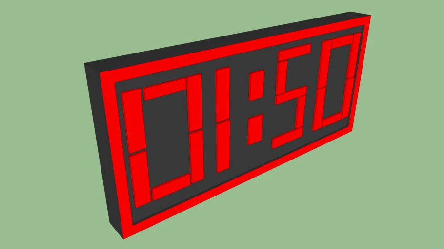 Digital Wall Clock | 3D Warehouse