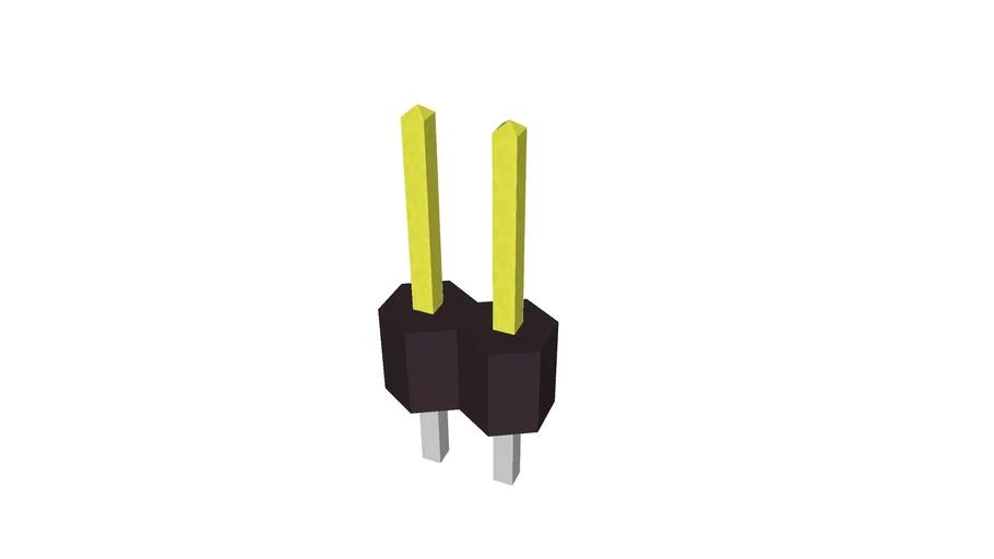 1x2 0.1' Single-Row 2 Pin Header | 3D Warehouse