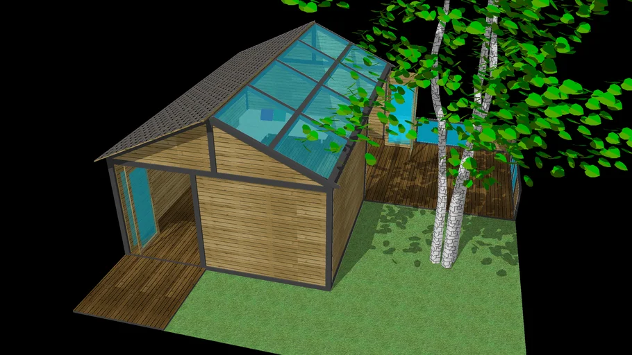Large Wood House | 3D Warehouse