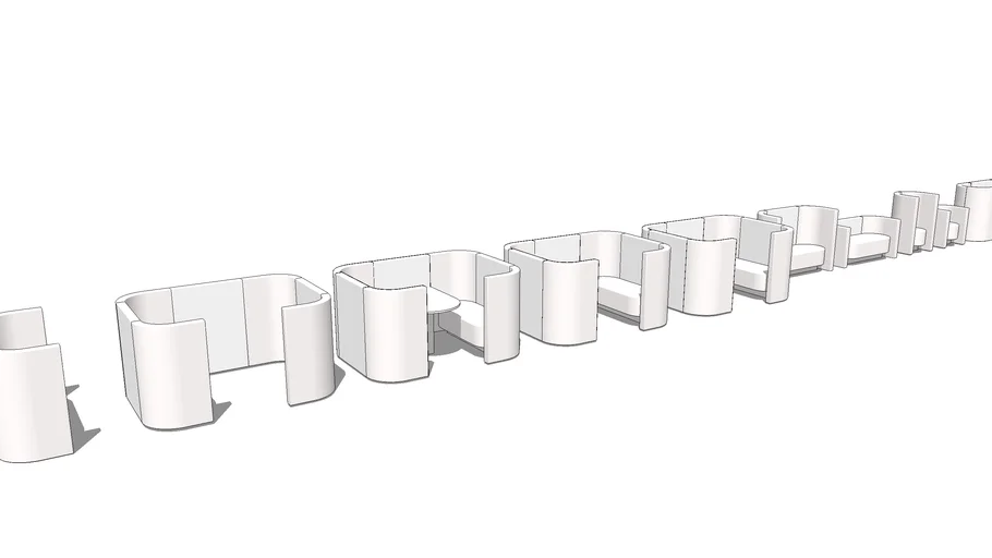 BASE focus desks and seating | 3D Warehouse