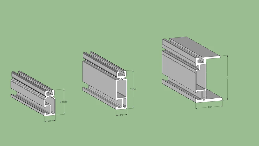 Unirac Solarmount Rails | 3D Warehouse