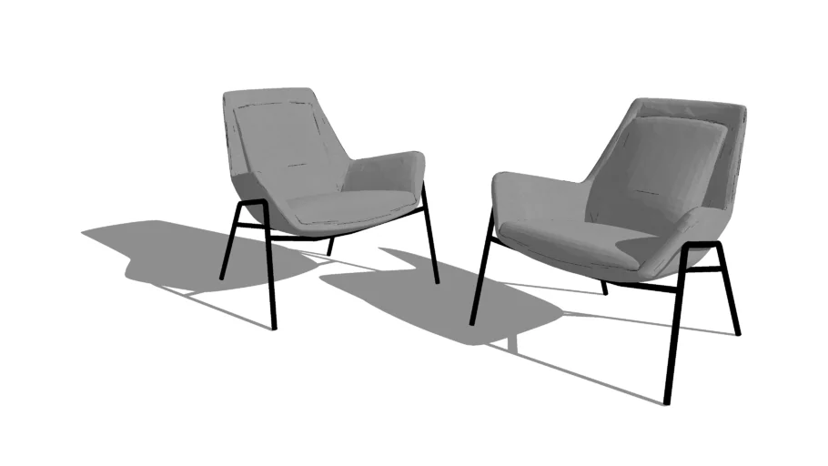 Lounge chair tube leg Model by Pooh | 3D Warehouse