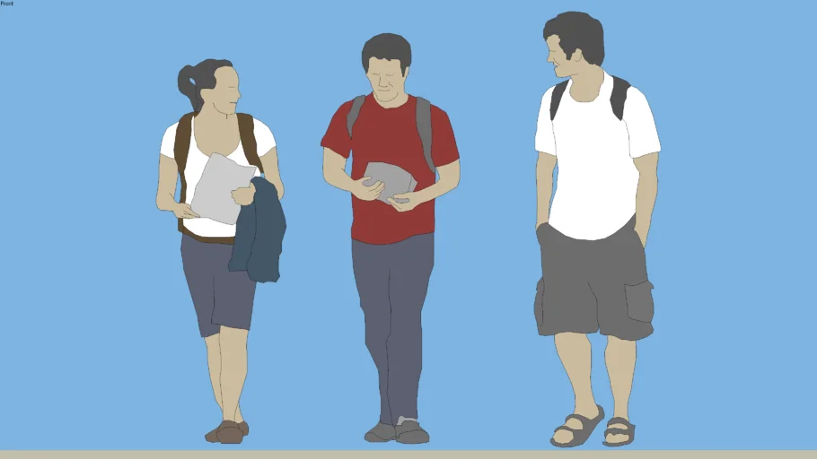 Students_Trio | 3D Warehouse