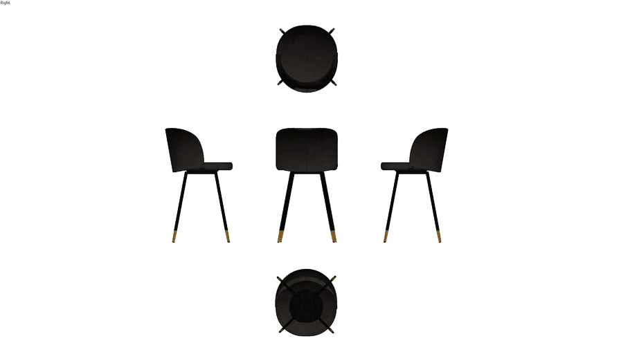 COUNTER STOOL COOPER SET OF 2 | 3D Warehouse