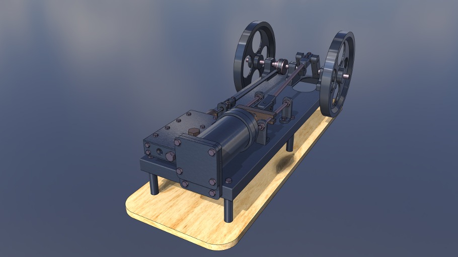 Small Horizontal Steam Engine | 3D Warehouse