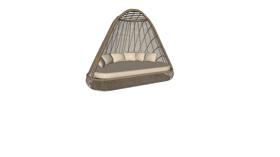Wicker Day Bed with Canopy | 3D Warehouse