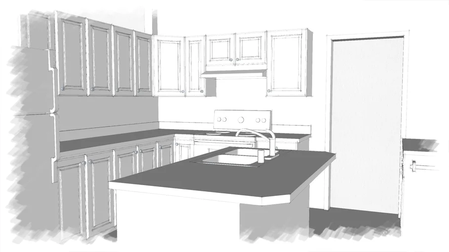 Kitchen Rendering Practice | 3D Warehouse