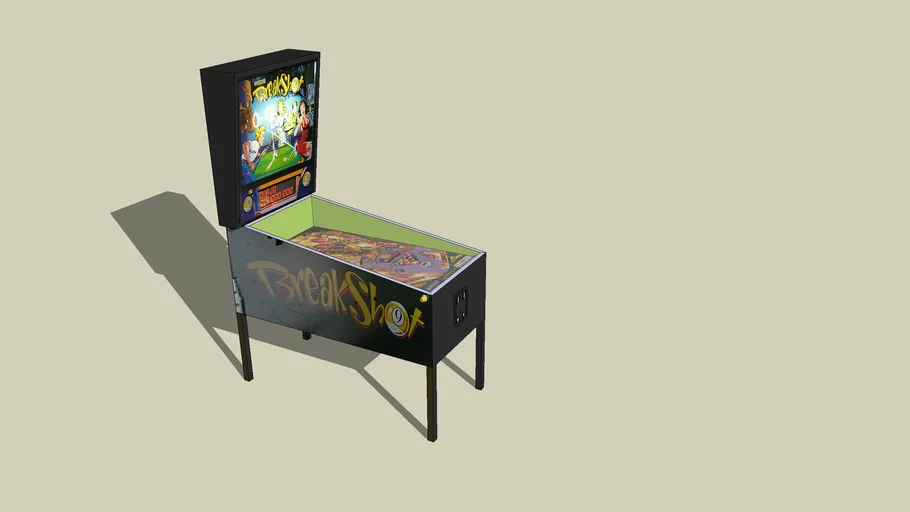 Pinball Machine With added Textures | 3D Warehouse