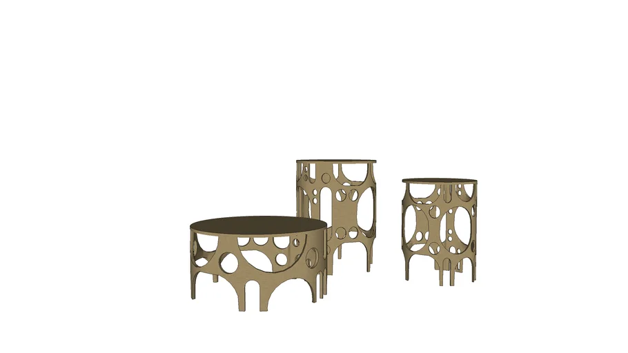 Versmissen - Savage Coffee Tables Bronze (enscape ready) | 3D Warehouse