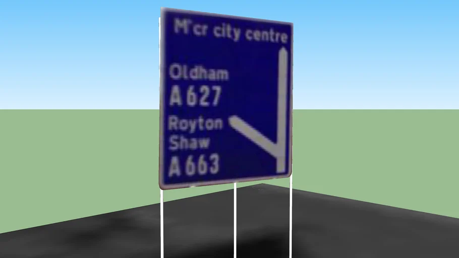 Road Sign - A627 | 3D Warehouse