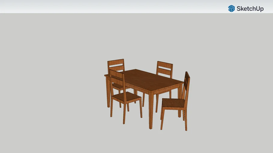 dining table and chairs | 3D Warehouse