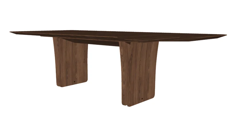 Devereux 106in Dining Table in Walnut By Modloft | 3D Warehouse