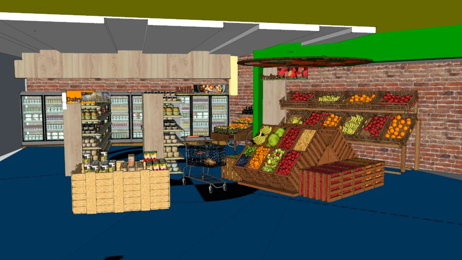 supermarket fruit place | 3D Warehouse