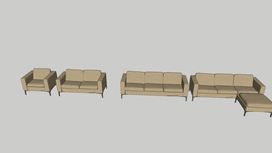 Modern Sofa (Inox Legs) | 3D Warehouse