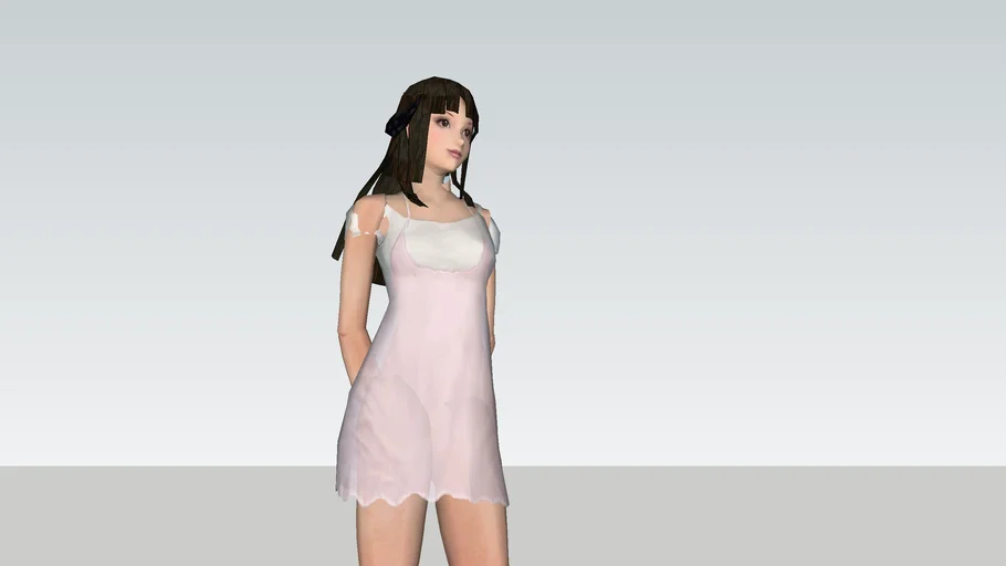 a girl in dress | 3D Warehouse