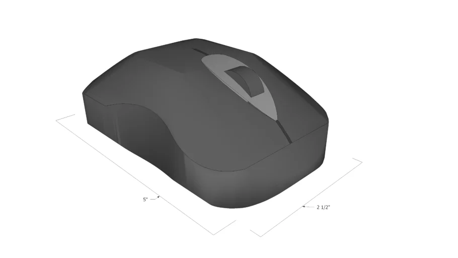 PC Wireless Mouse (to scale) | 3D Warehouse