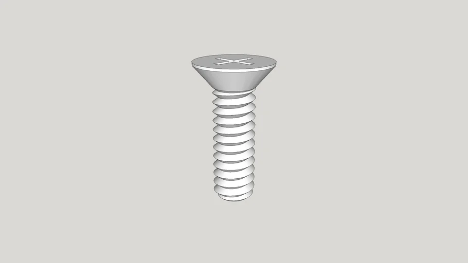 4-40 Flat Head Phillips Drive Screw | 3D Warehouse