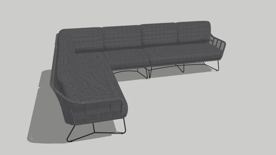 Belmond modular corner sofa anthracite - Taste 4SO | 3D Warehouse