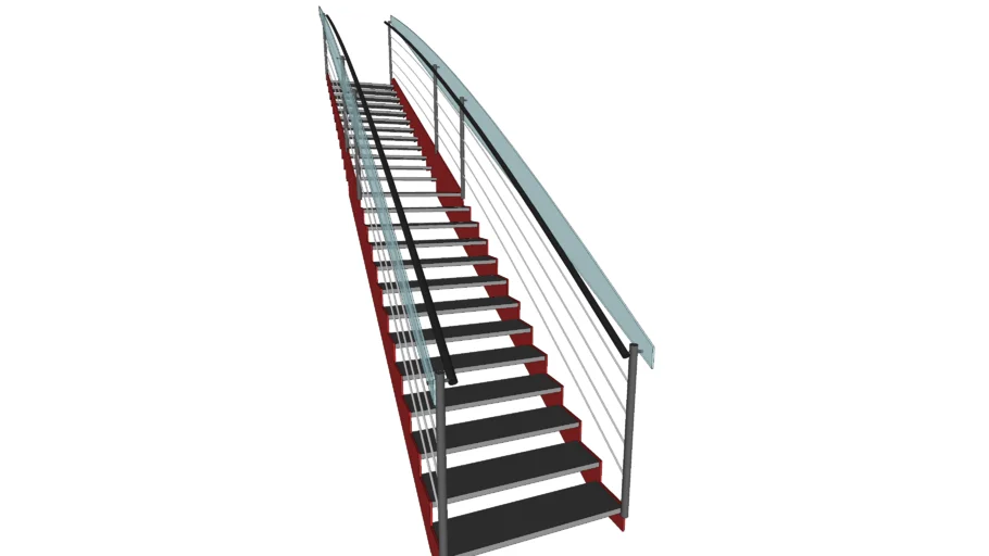 Straight run stair | 3D Warehouse