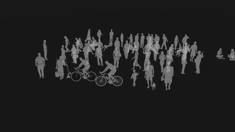 People 2d silhouettes | 3D Warehouse