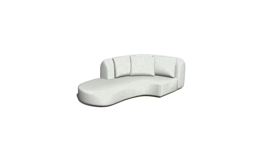 Sofá Porto Belo Canto Extendido Puff Term 2,40m | 3D Warehouse