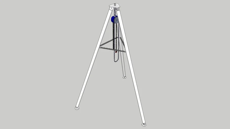 Tripod with chain block | 3D Warehouse